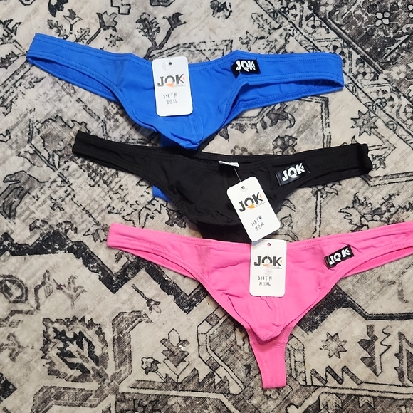 jqk | Underwear & Socks | Jqk Blue Black And Pink Thongs | Poshmark